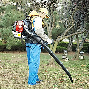 HomVent Gas Leaf Blower, 52CC 2-Cycle Engine Backpack Blower Powerful 530 CFM Commercial Blower for Lawn Garden Blowing Leaves Snow Debris and Dust