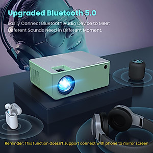 FANGOR 1080P HD Projector, WiFi Bluetooth Projectors, Max 230” Projection Screen Portable Home Theater Video Movie Proyector With Tripod, Compatible with HDMI, USB, Laptop, iOS & Android Phone