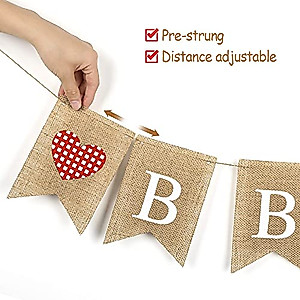 2 Pcs Burlap Welcome I DO BBQ Sign Banners Garland Bachelorette Party Picnic Wedding Engagement Bridal Shower Decoration Bride to Be Sign, Better Be Quick(BBQ) Photo Backdrop Supplies