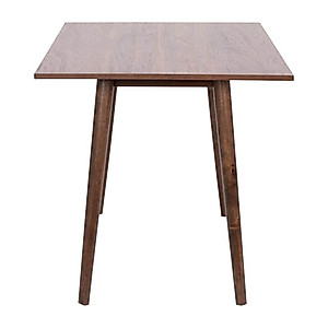 Flash Furniture Hatfield Mid-Century Modern Dining Table - Dark Walnut Engineered Wood Kitchen Table - 47 Inches - Tapered Wood Legs - Seats up to 4 Adults