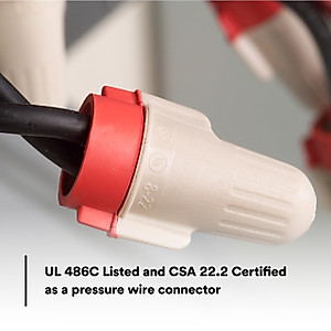 3M Performance Plus Wire Connector, Flexible Steel Spring Connectors, 22-8 AWG, Tan and Red Color (T/R+), Jug of 750, Tan/Red