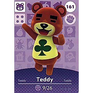 Nintendo Animal Crossing Happy Home Designer Amiibo Card Teddy 161/200 USA Version by Nintendo