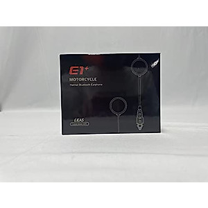 EJEAS E1+ Motorcycle Helmet Bluetooth 5.1 Headset, Hands-Free Motorcycle Bluetooth Communication System Headset with CVC Noise Reduction Function/3D Sound Effect/Automatic Answering