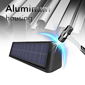 Mrzxy Solar Wall Lights Outdoor Aluminum Housing Waterproof Up and Down Wall Sconce Dusk to Dawn LED Outdoor Lighting for House Yard Deck Garage Front Porch