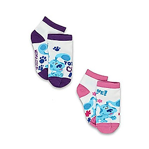 Blue's Clues & You! Baby Toddler 6 Pack Quarter Socks (12-24 Months, Magenta)