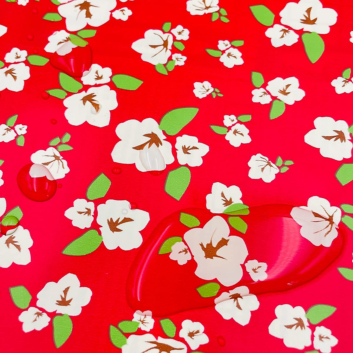Yifely Vintage Red Shelving Paper Peel & Stick Floral Shelf Liner Countertop Drawer Sticker Redo Old Locker 17.7 Inch by 9.8 Feet