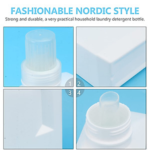 Homoyoyo Laundry Soap Dispenser 1000ML Plastic Jugs Empty Container, Wash Shower Lotions Refillable Bottle, Lotions Refillable Bottle for Water Soaps Liquid Soap Dispenser