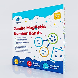 75 PCS Magnetic Number Bonds Set - Magnetic Numbers for Whiteboard, Number Bonds Games, Magnetic Number Line, Math Aids Accessories Supplies for Classroom, Magnetic Math Manipulatives - Simply Magic