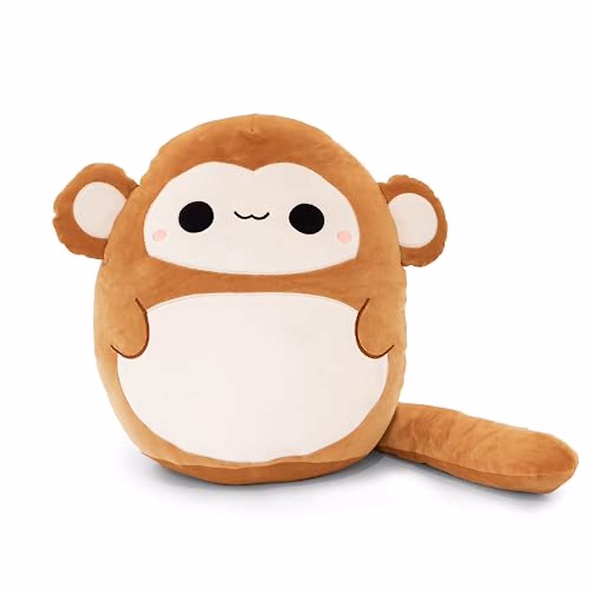 Snuggaboos Jumbo 17 Inch Mia The Monkey Plush Squish Pillow Original: Super Soft Cute Stuffed Animal Toy with Extra Long Tail - Perfect Plushie Gift for Kids, Adults and Baby