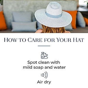 CARKELLA by Wallaroo Women’s Kerrigan Fedora – UPF 50+, Wide Brim, Packable Design, Adjustable Sizing for Medium Crown Sizes – Stylish Sun-Smart Hat for Golf, Resort and Travel (Ivory/Black)