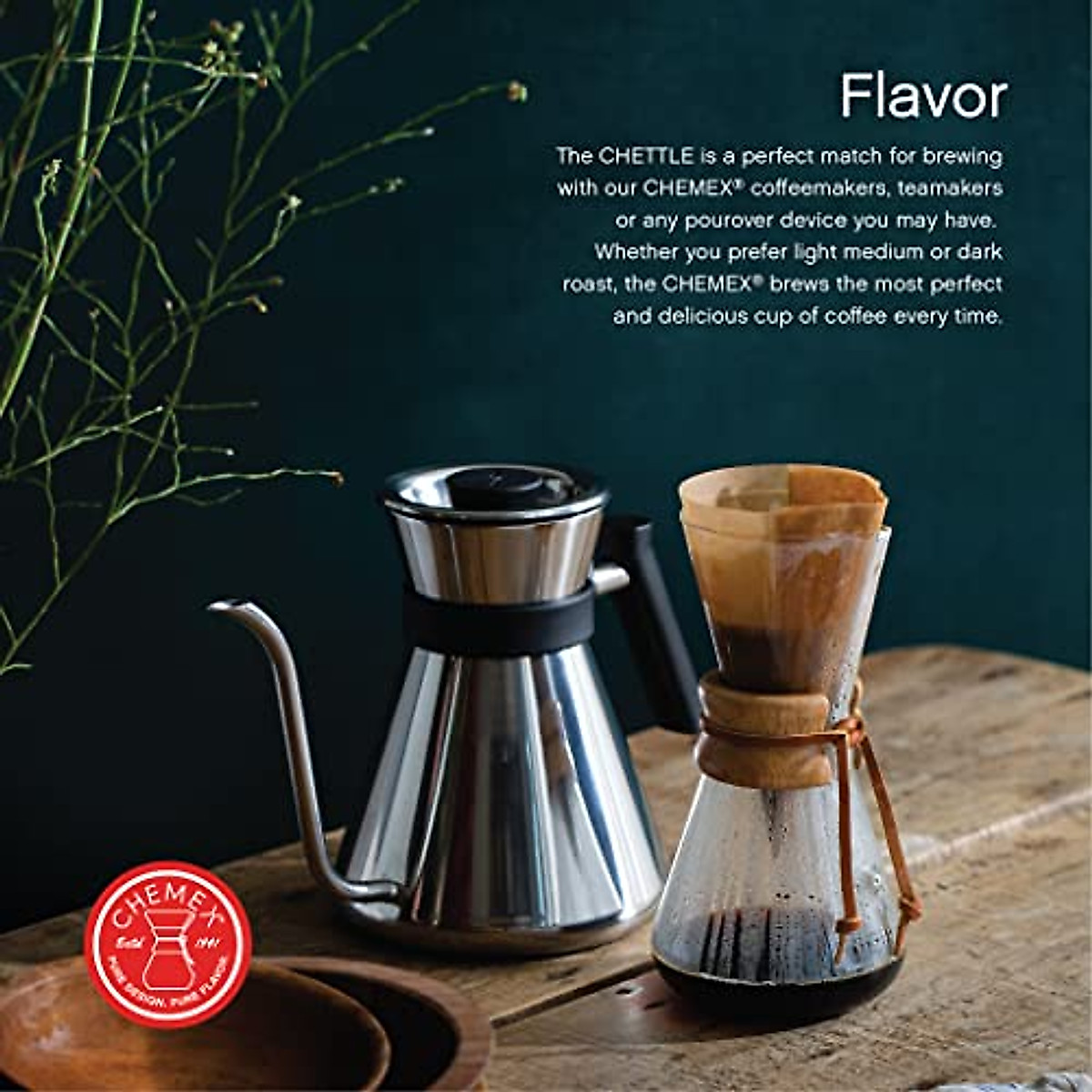 Chemex - Stainless Steel Gooseneck Chettle - Brushed