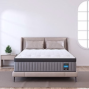 BedStory Queen Mattress Firm - 14 Inch Hybrid Mattress for Pain Relief, Supportive Memory Foam & Individually Wrapped Pocket Coils, Innerspring Bed in a Box, Made in USA, CertiPUR-US Certified