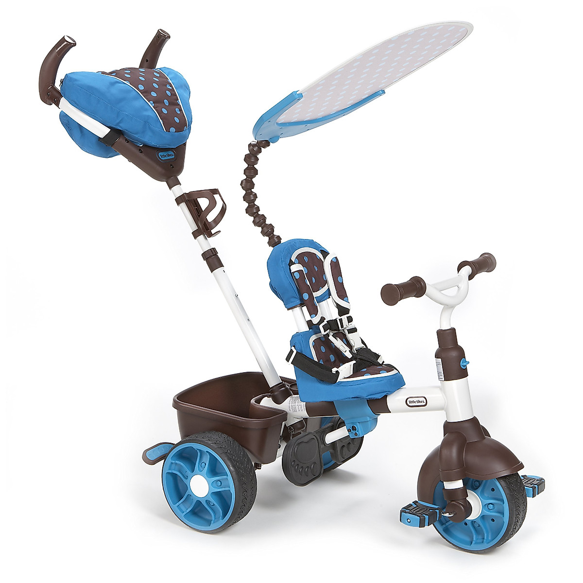 Little Tikes 4-in-1 Trike Ride On, Blue/White, Sports Edition