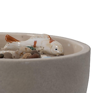 Foreside Home and Garden Multicolor Tidepool Ceramic Indoor Water Fountain with Pump