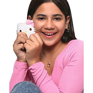 SALLY ROSE Sanrio Hello Kitty Necklace 18" - Sterling Silver Necklace with Hello Kitty Silhouette and Bow Pendant Officially Licensed