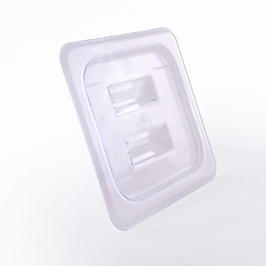 EASYROSE 6-Pcs Food Pan Lid 1/6 Size Clear Polycarbonate Hotel Pan Cover with handle