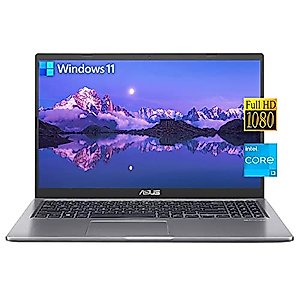Asus Vivobook 15 Laptop, 15.6'' FHD (1920 x 1080) Display, Intel Core i3-1115G4 Processor, 8GB RAM, 256GB PCIe SSD, HDMI, USB Type-C, Wi-Fi, Bluetooth, Windows 11 Home, Slate Gray, F515