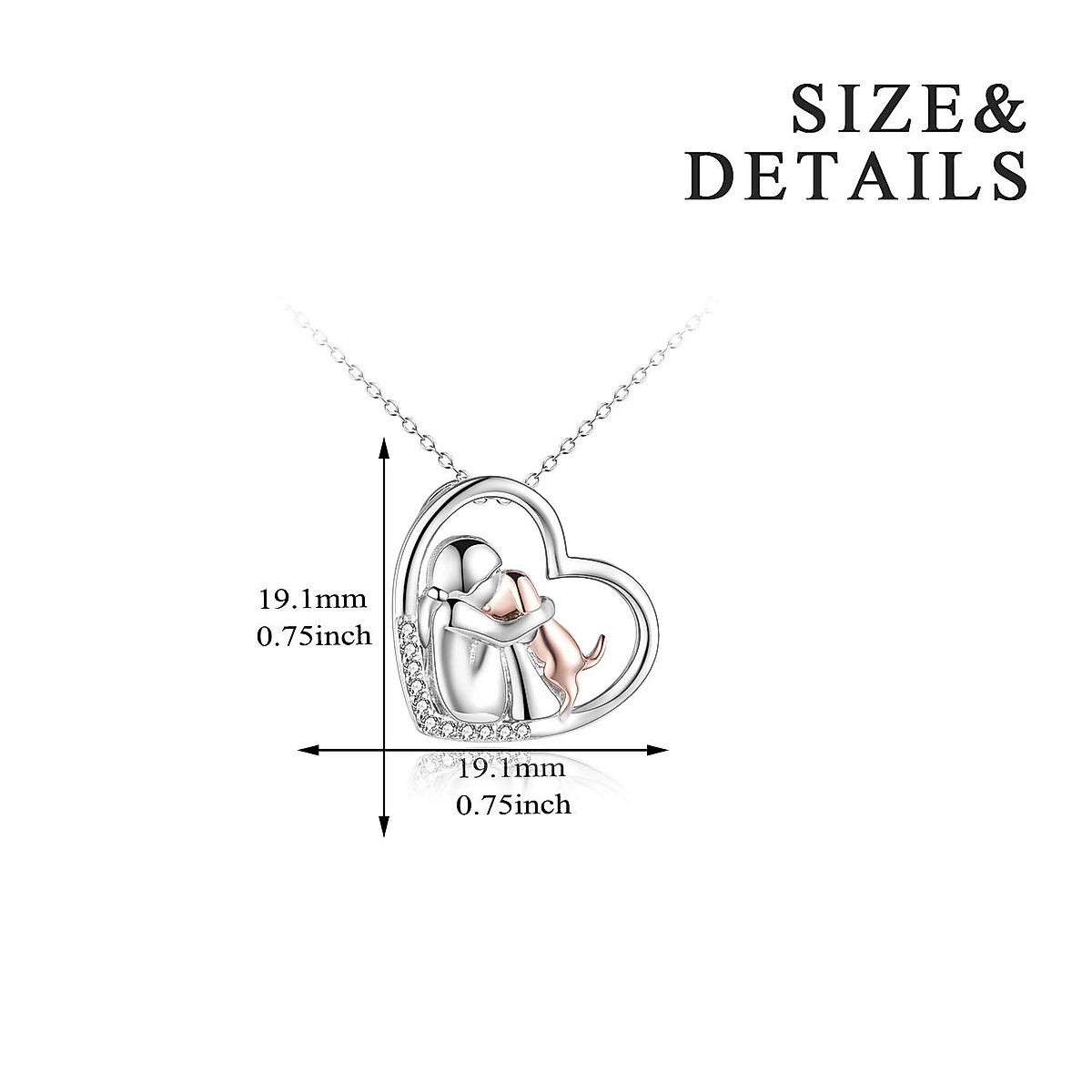 YFN Sterling Silver Keepsake Dog Pendant Necklace Dog Lover Memorial Gifts for Women (Dog Necklace)