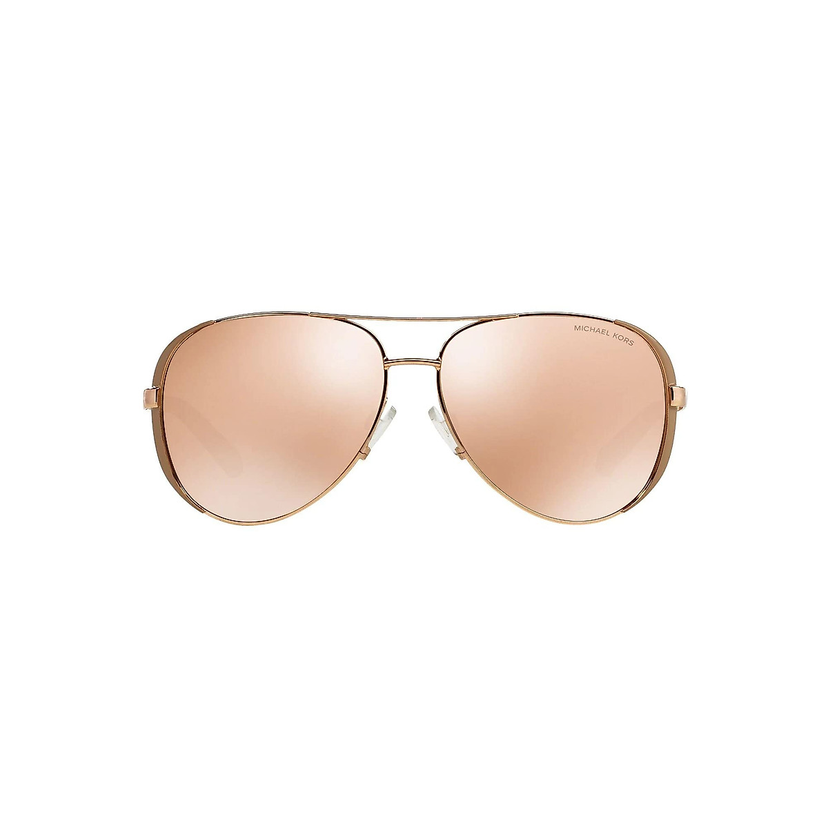 Michael Kors MK5004 CHELSEA Aviator 1017R1 59M Sunglasses For Women + BUNDLE With Designer iWear Eyewear Kit (Rose Gold/Taupe/Rose Gold Flash)
