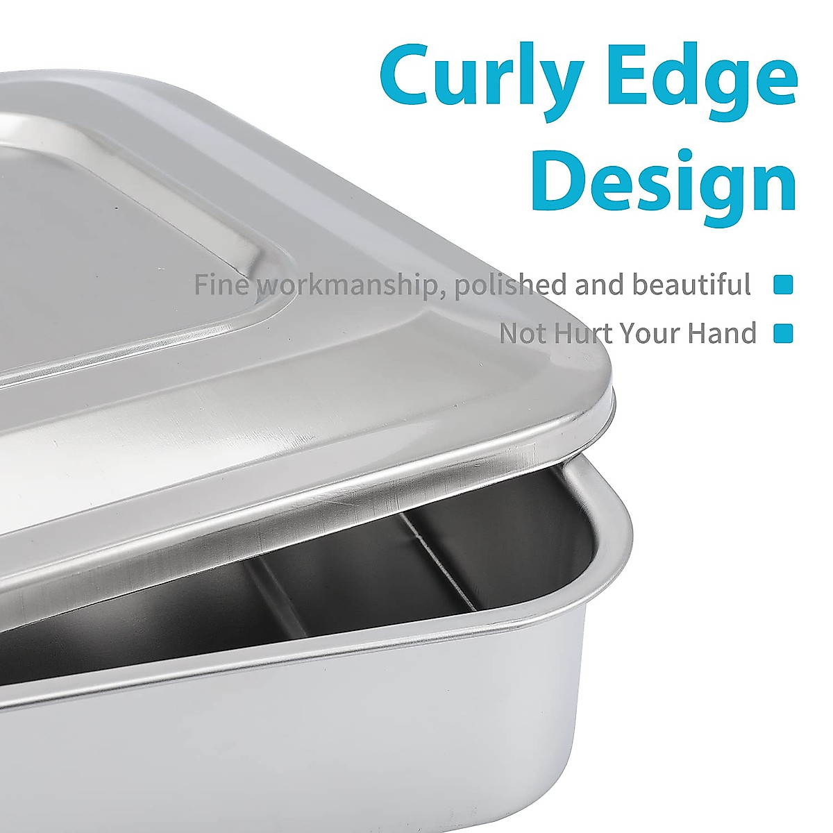 Medical Surgical Trays Stainless Steel Dental Instruments Tray Organizer Holder Sterilization Plate Trays boxs with Lid & Handle Grip 2 Sizes…