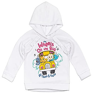 CoComelon JJ Infant Baby Girls Fleece Pullover Hoodie Pants Set White/Yellow 18 Months