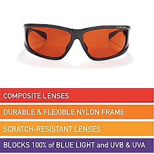 BluBlocker, Black Viper Sunglasses with Scratch Resistant Lens | Blocks 100% of Blue Light and UVA & UVB Rays | Gender Neutral - for Men, Women & Everyone | 2703K |