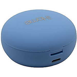 iHome Wireless Earbuds with Charging Case, Water Resistant Bluetooth Earphones with Microphone and Touch Control, Blue