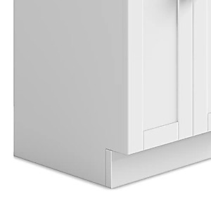 SIMPLIHOME Hennessy All-in-One Utility Sink & Cabinet in Pure White, 20-inch, Laundry Cabinet with Stainless Steel Sink, Chrome Faucet, Shaker-Style Doors for Laundry Room, Garage, Mudroom