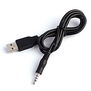 ZIMRIT 3.5mm Male AUX Audio Jack to USB 2.0 Male Charge Cable Adapter Cord 3 Feet (3.5mm Aux 3 feet)