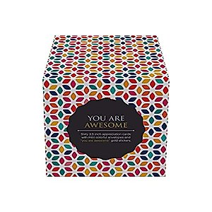 Dessie Inspirational Cards With Envelopes and “You’re Awesome” Seals. “Post-it” Note Size Appreciation Cards. Encouragement Cards. Gratitude Cards. Positive Affirmations Cards, 60 Cards