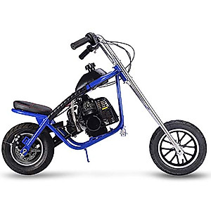 MotoTec 49cc Gas Mini Chopper Blue
