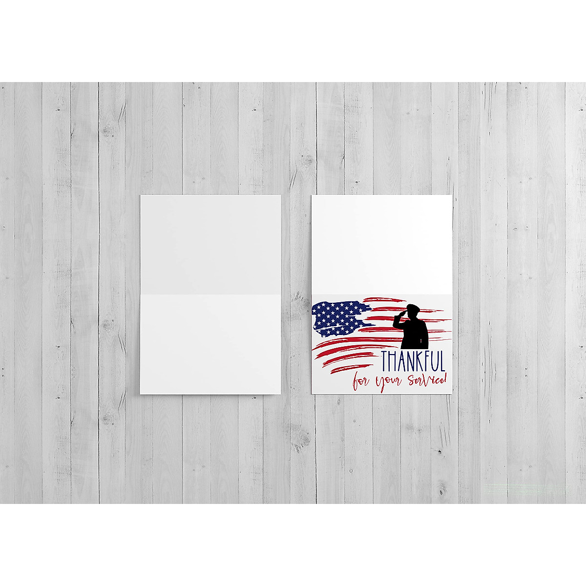 Red Door Inspirations Thank You Military, Veteran Appreciation Card (Thank You Single Military Card)