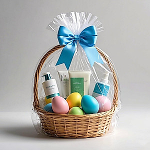 Morepack Shrink Wrap Bags for Gift Baskets,16x24 inches Clear PVC Heat Shrink Bags Cellophane Wrap for Packaging,Gift Wrapping 20 Pack