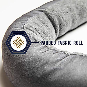 37” Weighted Door Draft Stopper (2.2 Lbs.) – Heavy Duty Noise and Air Blocker, Energy Saving Under Door Guard – Perfect Weather Stripping Door Sealer with Hook Tape (Grey) (Grey)