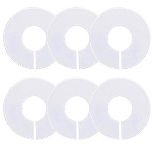 15Pcs Clothing Rack Size Dividers Blank Round Hangers Closet Dividers Baby Closet Size Dividers Hanging Ring Label for Home Closet Cloth Store, White
