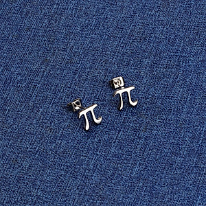 Pi Infinity Symbol Earring Dainty Greek Alphabet Letter Stud Earring (pi stud)