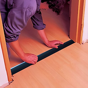 Vinyl-Floor Transition Strip Door-Thresholds-Ramps 72 inch, Threshold 1/2'' ~ 3/5'', Thresholds Ramps for Doorways, Edge-Reducer Transition-Strip for Door/Floor (Black)