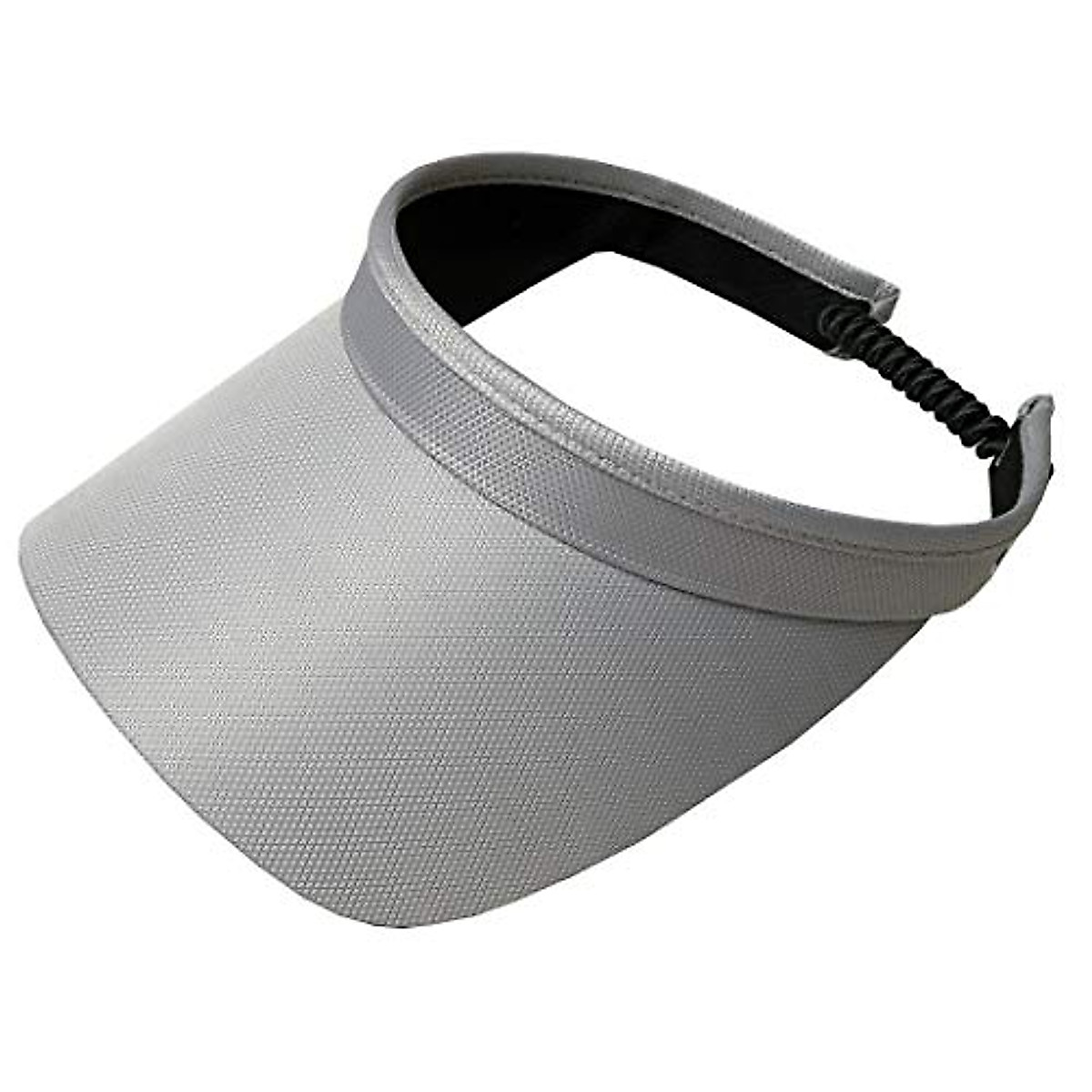 Glove It Classic Solid Coil Visor, Ladies Visor Hat, Sun Visor for Women, Golf Visor with Coil, Visor for Running, Tennis, Beach, Grey