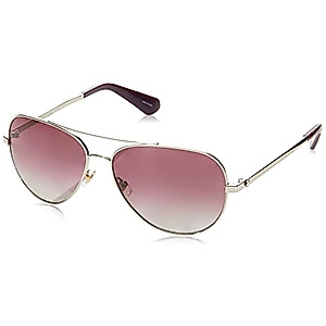 Kate Spade New York Women's Avaline2/S Aviator Sunglasses, Silver, 58mm, 14mm