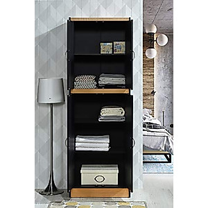 Hodedah 4-Door 4-Shelves, 5-Compartments Kitchen Pantry