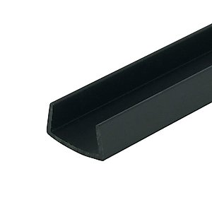 Outwater Plastics Black 3/4'' Styrene Plastic U-Channel/C-Channel 72 Inch Lengths (Pack of 10 Pieces, 60 feet Total)