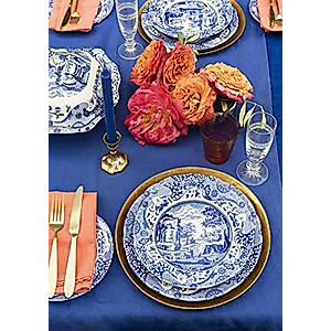 Spode Blue Italian Collection Butter Dish | Made of Porcelain | Butter Dish with Lid | Covered Butter Keeper for Kitchen | 8 Inches | Dishwasher Safe | Blue/White