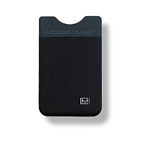 Modern Carry Elastic Minimal Card Holder, Minimalist Wallet for Men & Women, Credit Card & Business Card Holder, Slim Credit Card Wallet - Ultra Thin w/ 2 Card Slots (Black)