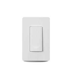Globe Electric 50586 Works with Alexa Only Wi-Fi Smart Indoor On/Off Smart Switch,2.4Ghz WiFi, Neutral Wire Required, Voice Activated, White, Wall Plate Included, Smart Home Automation