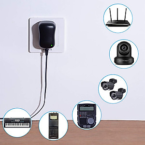 SoulBay 12W Universal AC Adapter Reversible Polarity Multi Voltage DC Power Supply, with 9pcs Adaptor Tips, Compatible with 3V to 12V Household Electronics, 1.2Amp Output