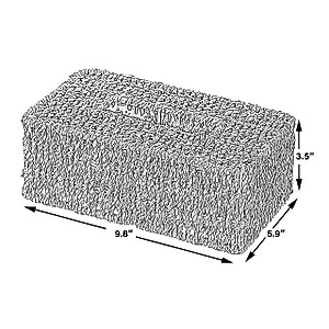 Vintiquewise Natural Woven Seagrass Wicker Rectangular Tissue Box Cover Holder