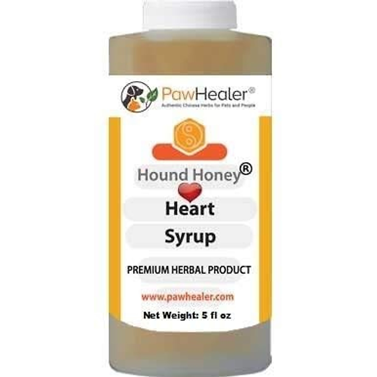 PawHealer Hound Honey®: Heart Syrup Herbal Remedy for Dog's Cough - 5 fl oz - Suppressant - Herbal Remedy - Gagging & Wheezing Due to Heart Condition