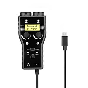 Saramonic SmartRig+UC 2-Channel USB-C Audio Interface w/XLR, 1/4" & 1/8" Inputs & Headphone Out for iPhone 15, Android Mobile Devices, Computers, New iPad & More
