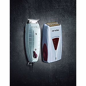 Andis 17195 Finishing Combo T-Outliner Trimmer & Pro Foil Lithium Titanium Shaver - Professional Hair Clippers and Trimmer Kit for Men