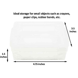 Advantus Crafts Storage Studios Super Stacker 6-Pack of Crayon Box 1.5 x 3.5 x 4.75 inches; Set Comes In Random Color Combinations of Blue, Clear, Green, Purple or Red (Colors will vary from image)